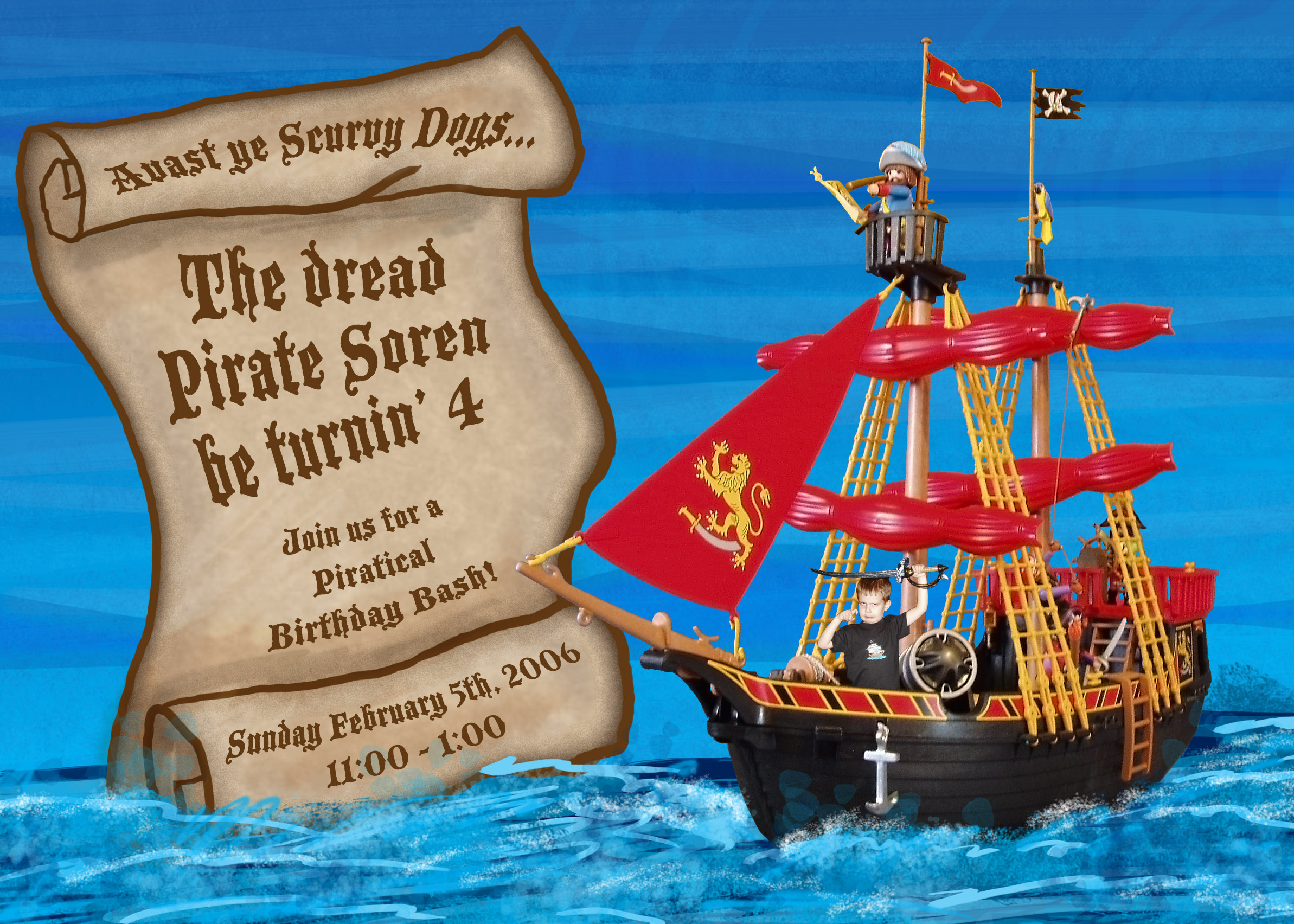 Pirate Birthday Card Rodriguez Vaughn Institute